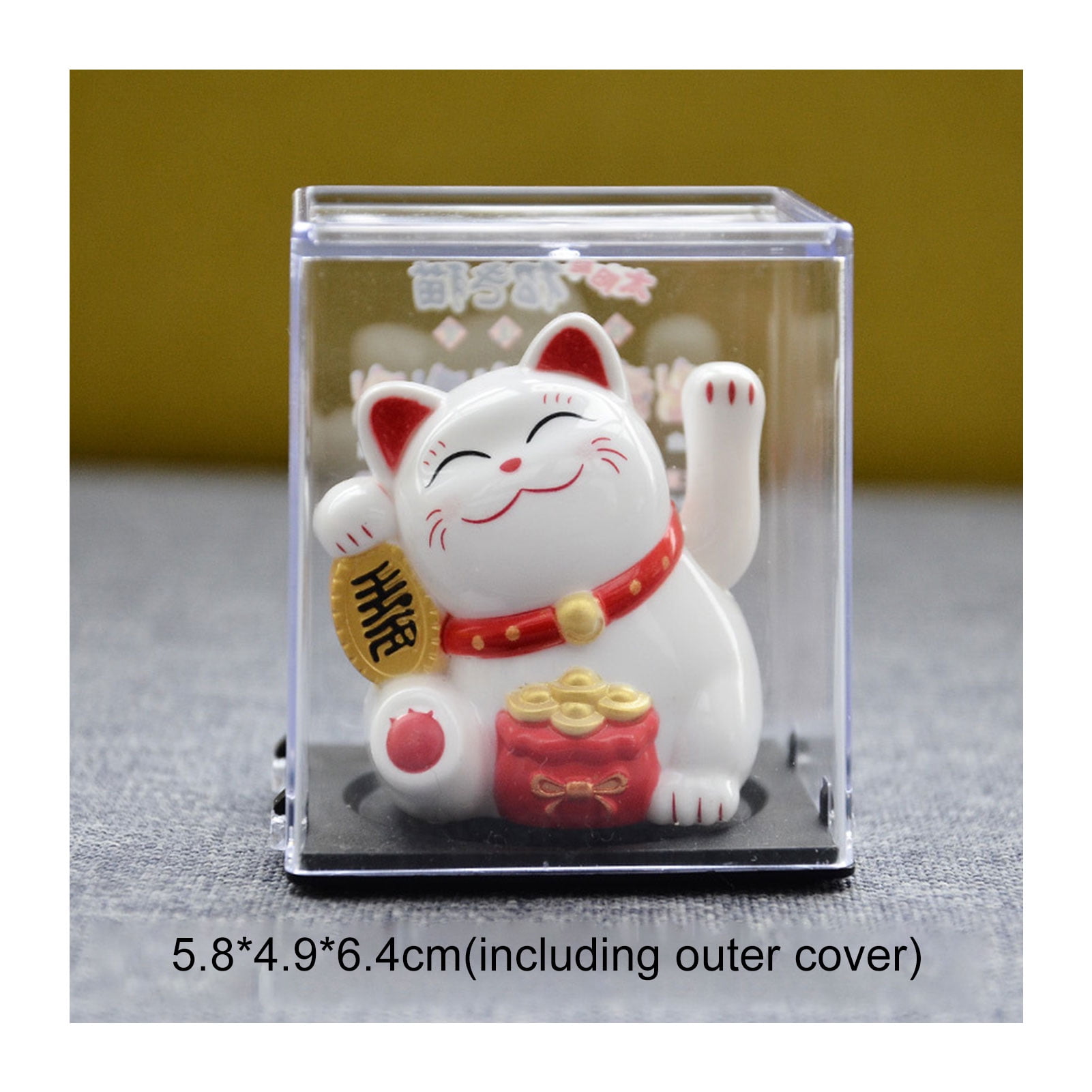 Solar Powered Maneki Neko Lucky Cat Welcoming Chinese Lucky Cat Waving ...