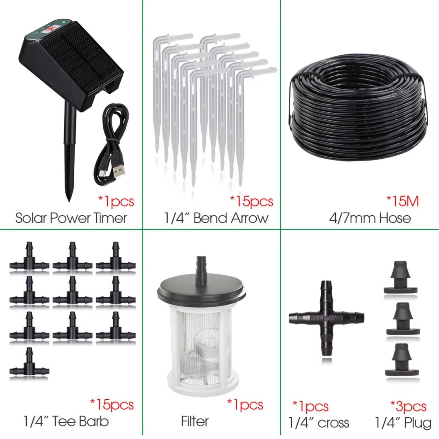 Solar-Powered Mini Garden Timer Watering System - Automatic Irrigation ...