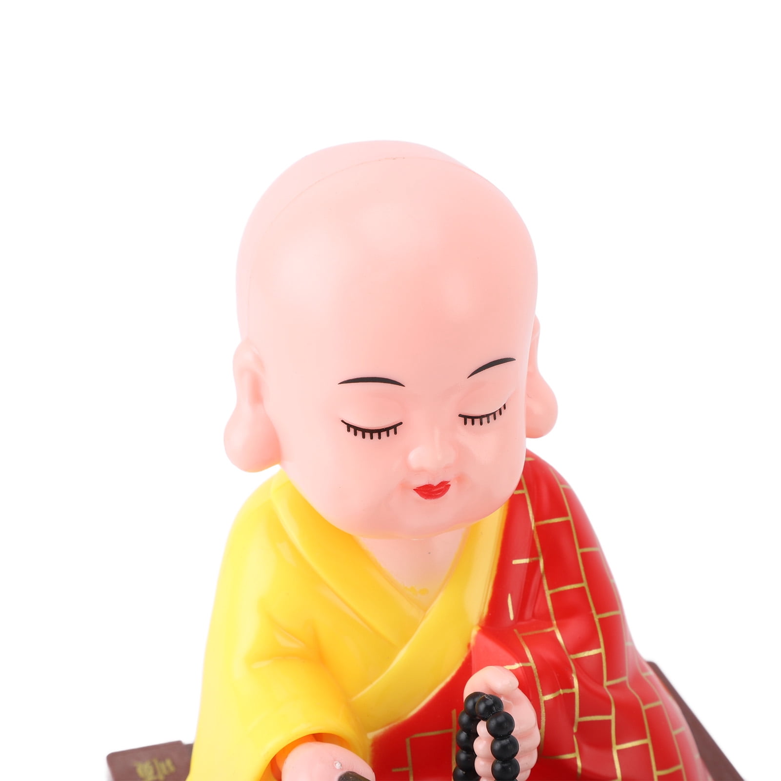 Solar Powered Monk Figurine, Shaking Head For Luck Fortune, Desk ...