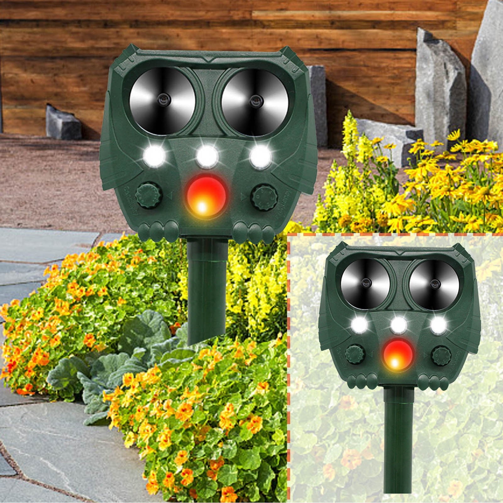 Solar Powered Motion Activated Animal For Outdoor & Yard - Walmart.com