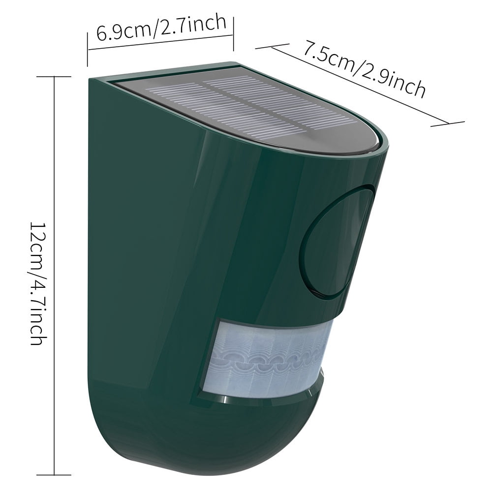 Solar-Powered Motion Sensor Alarm – 110dB Siren & Strobe Light For Home ...