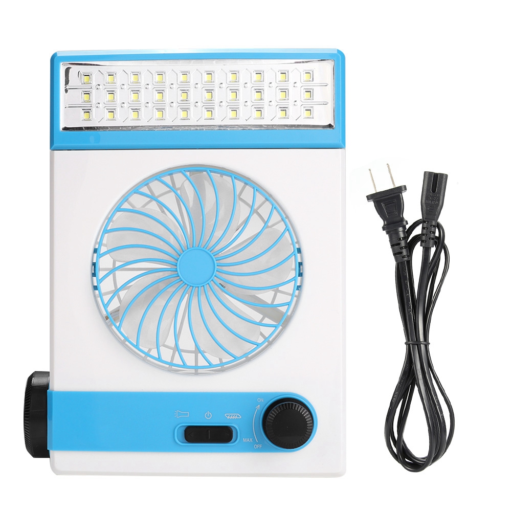 Solar-Powered Multi-Function Cooling Fan LED Light - Walmart.com
