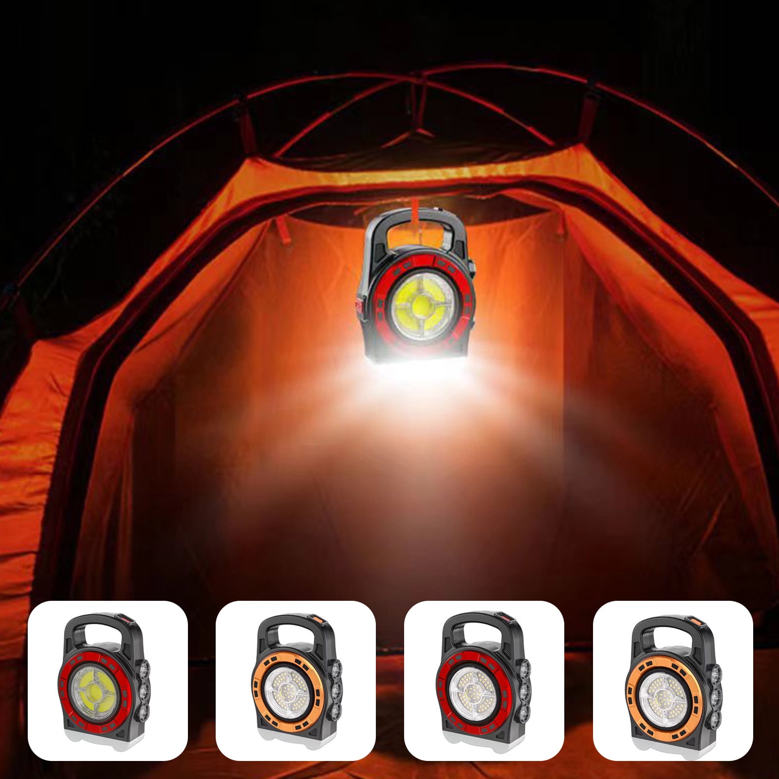 Solar Powered Multifunctional Searchlight COB LED Portable Work Lamp ...