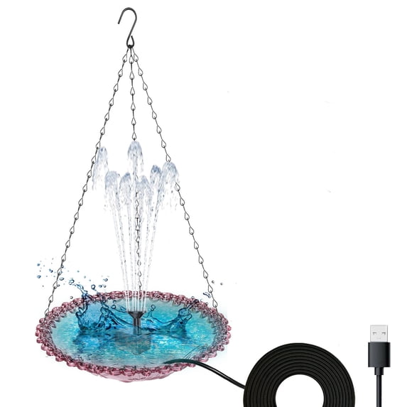 Solar Powered Outdoor Garden Floating Hanging Bird Feeder With Water ...