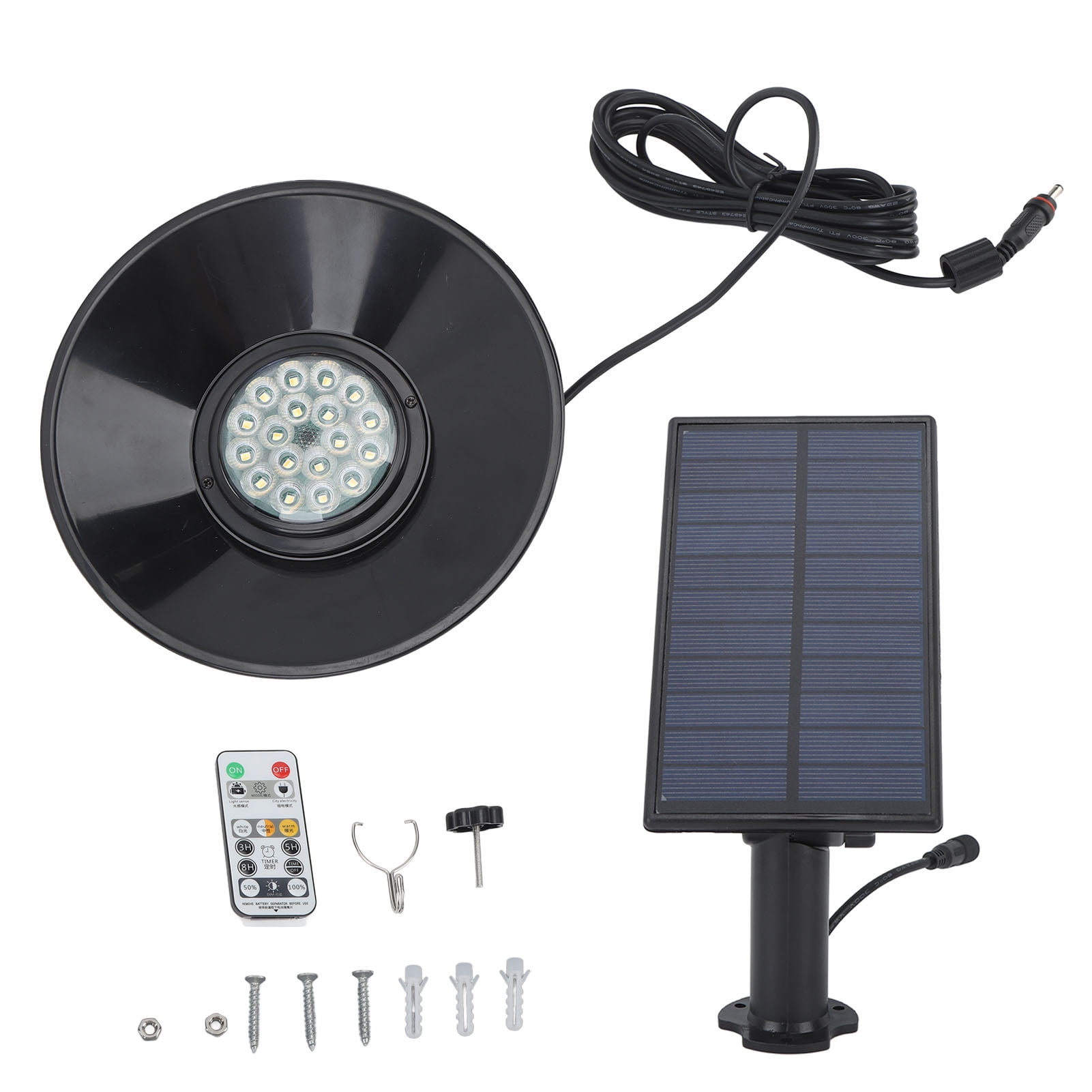 Solar-Powered Outdoor Hanging Light with Remote Control, Adjustable 3 ...