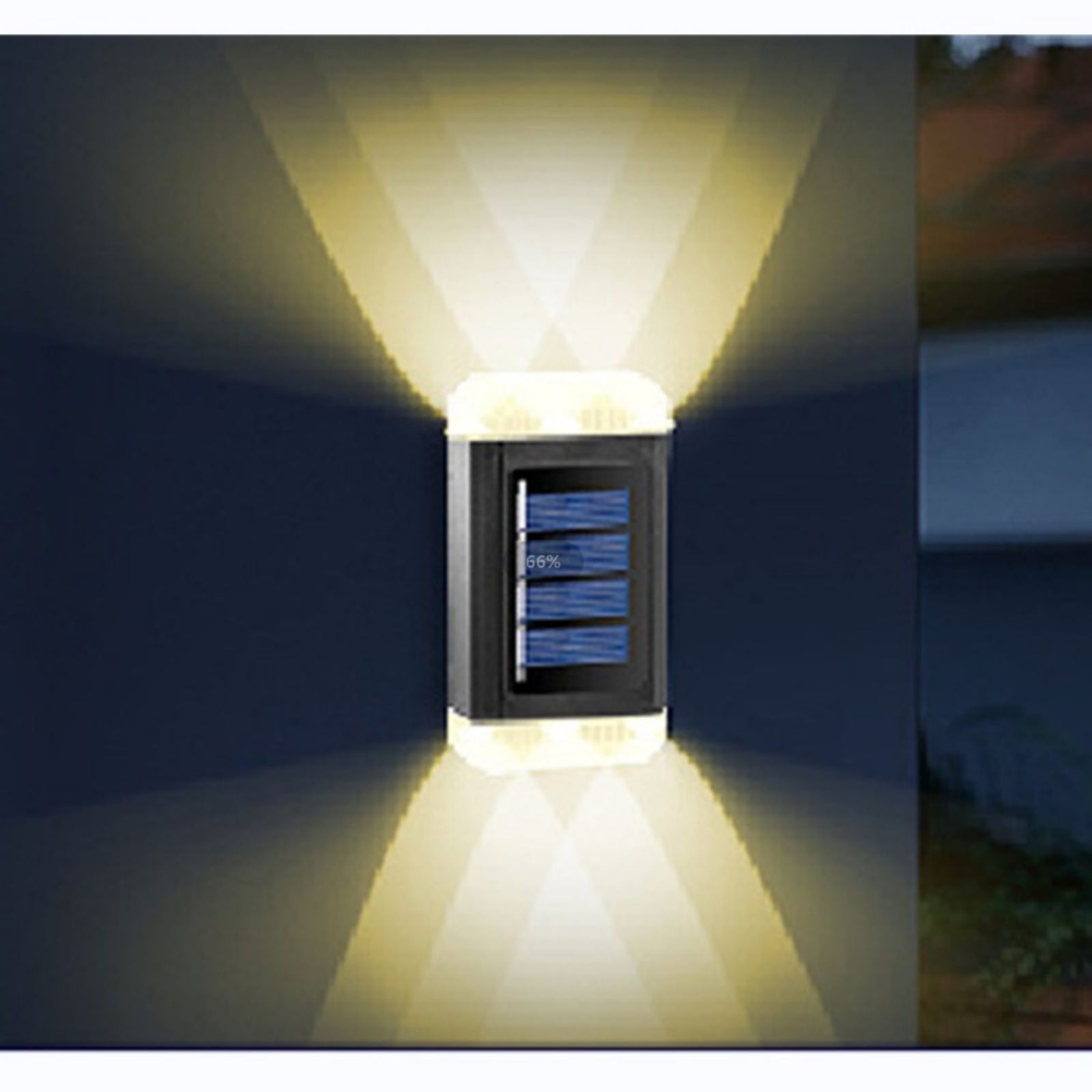 Solar Powered Outdoor LED Wall Lamp with Built In Light Sensor,Auto ...