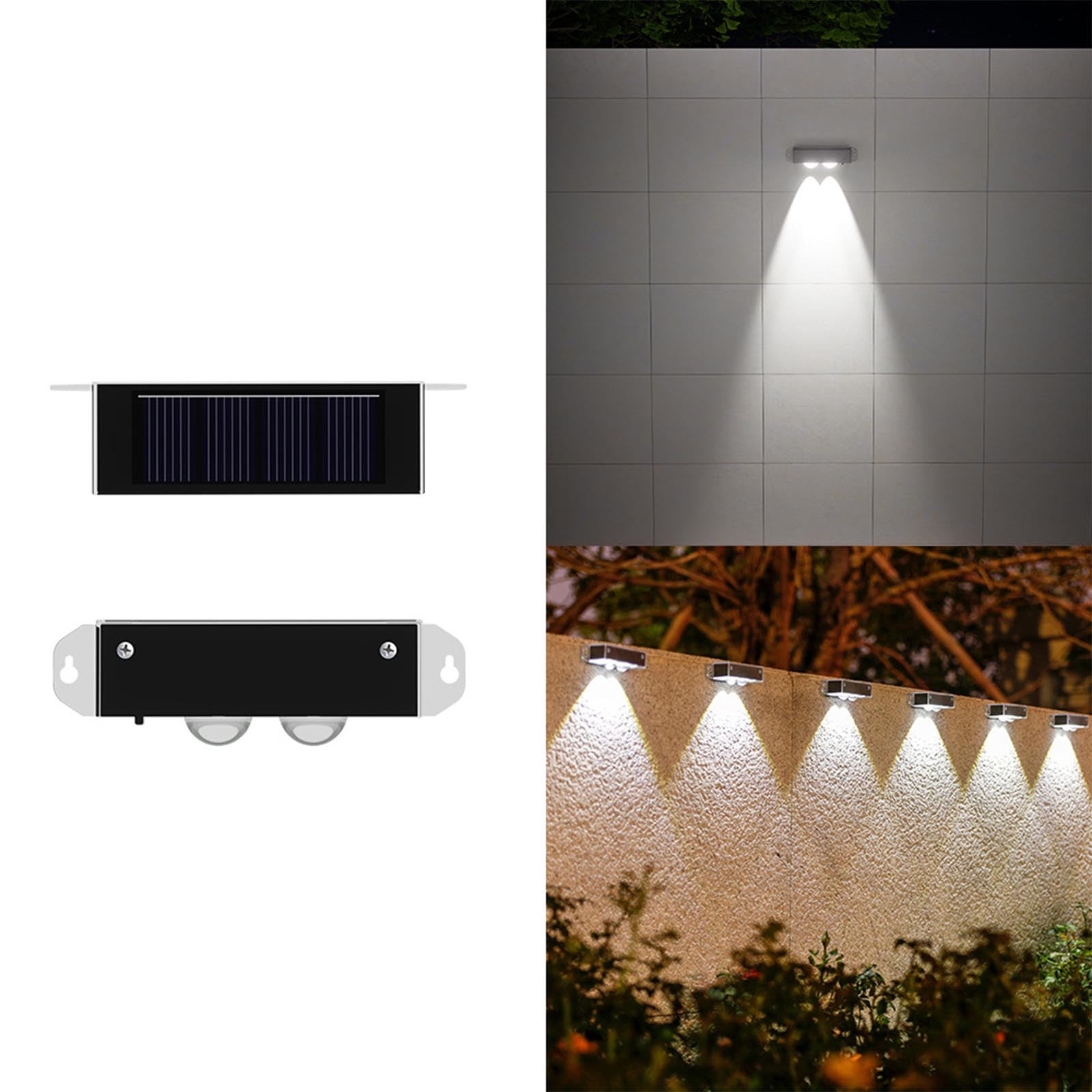 Solar Powered Outdoor Wall Lights - Waterproof Garden Lighting for ...