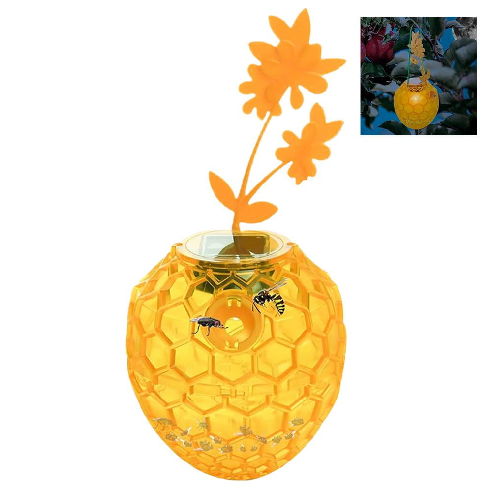 Solar Powered Outdoor Wasp Trap Catcher W/ LED Light Traps Wasps ...