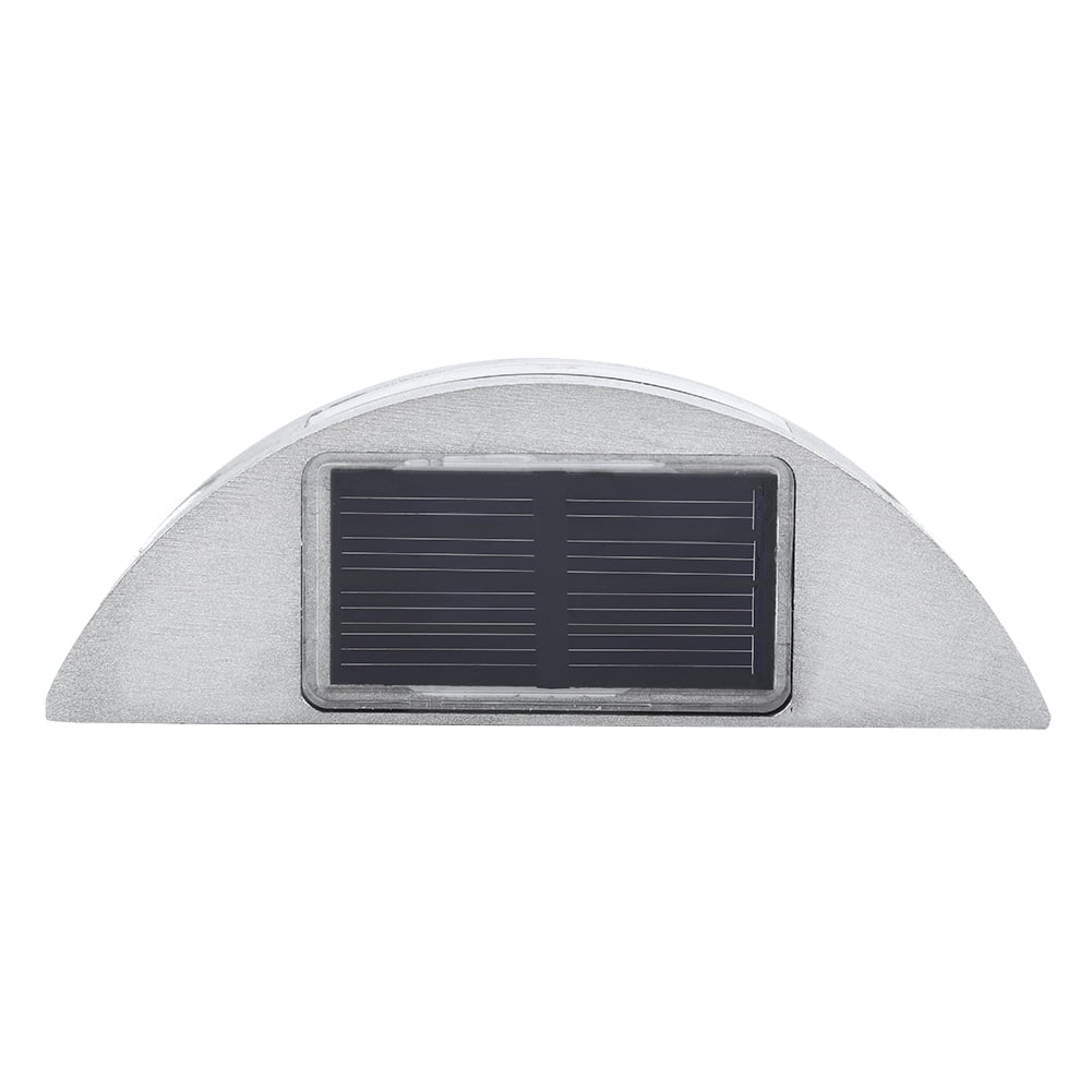 Solar Powered Outdoor Waterproof LED Fence Light Cast Aluminum Garden ...