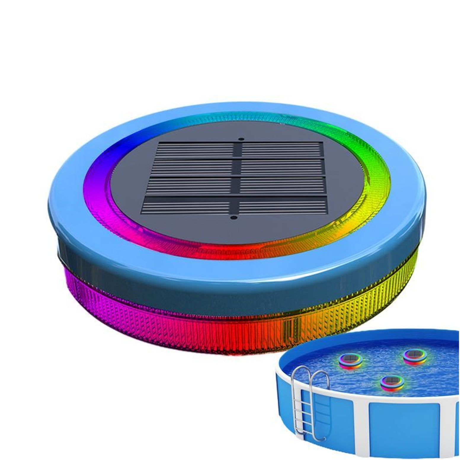 Solar Powered Pool Lights Color-Changing RGB IP68 Waterproof Solar Pool ...