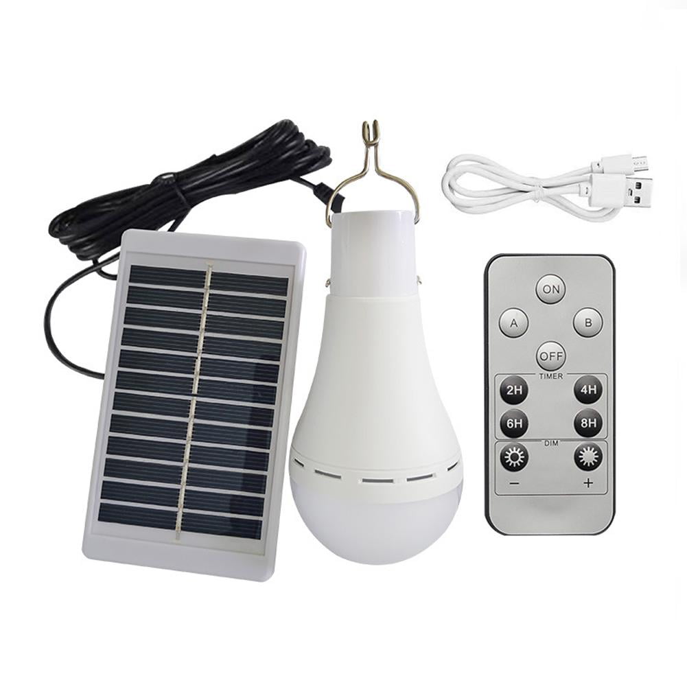 Solar Powered Portable Lamp - Dual Charging, Hangable, Remote ...