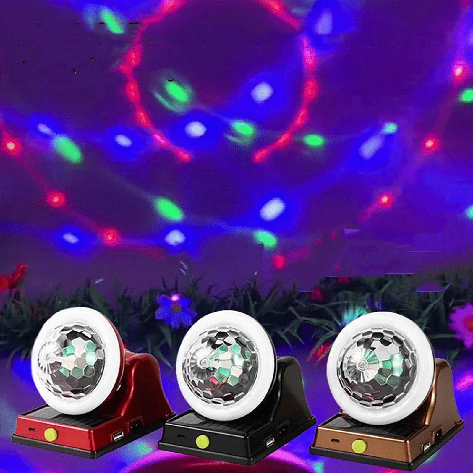 Solar Powered RGB LED Ball Light | Portable USB Stage Light for KTV ...