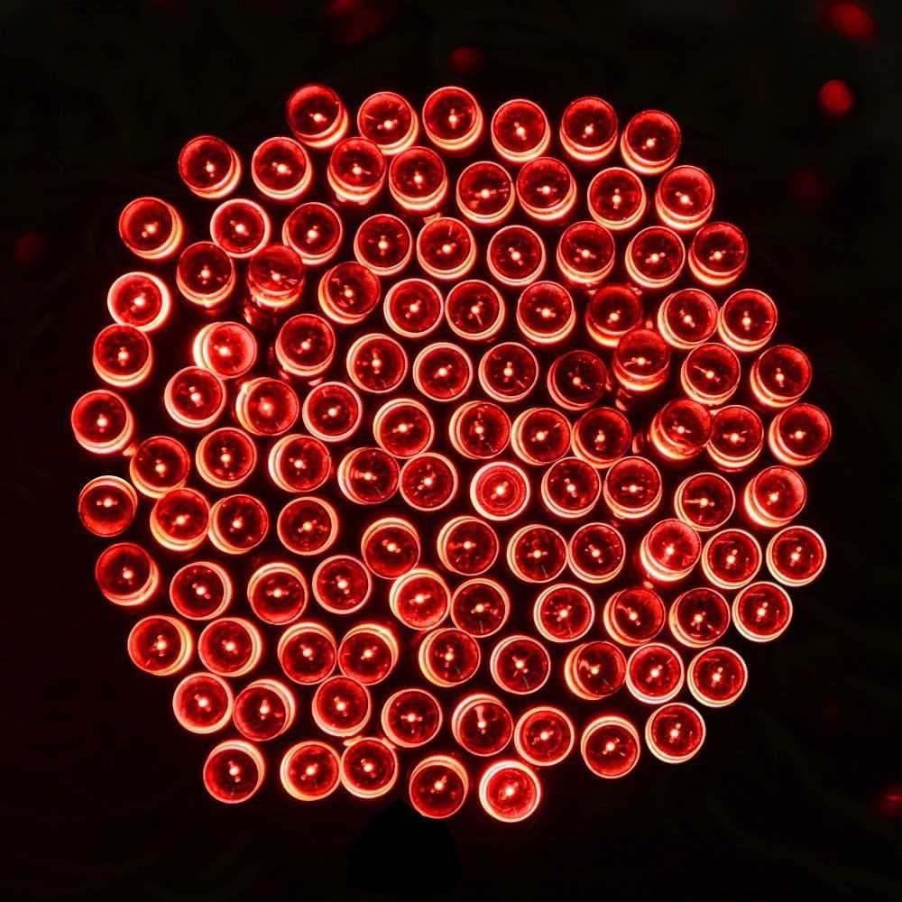 Solar Powered Red 100 LEDs String Fairy Tree Light Outdoor Wedding ...