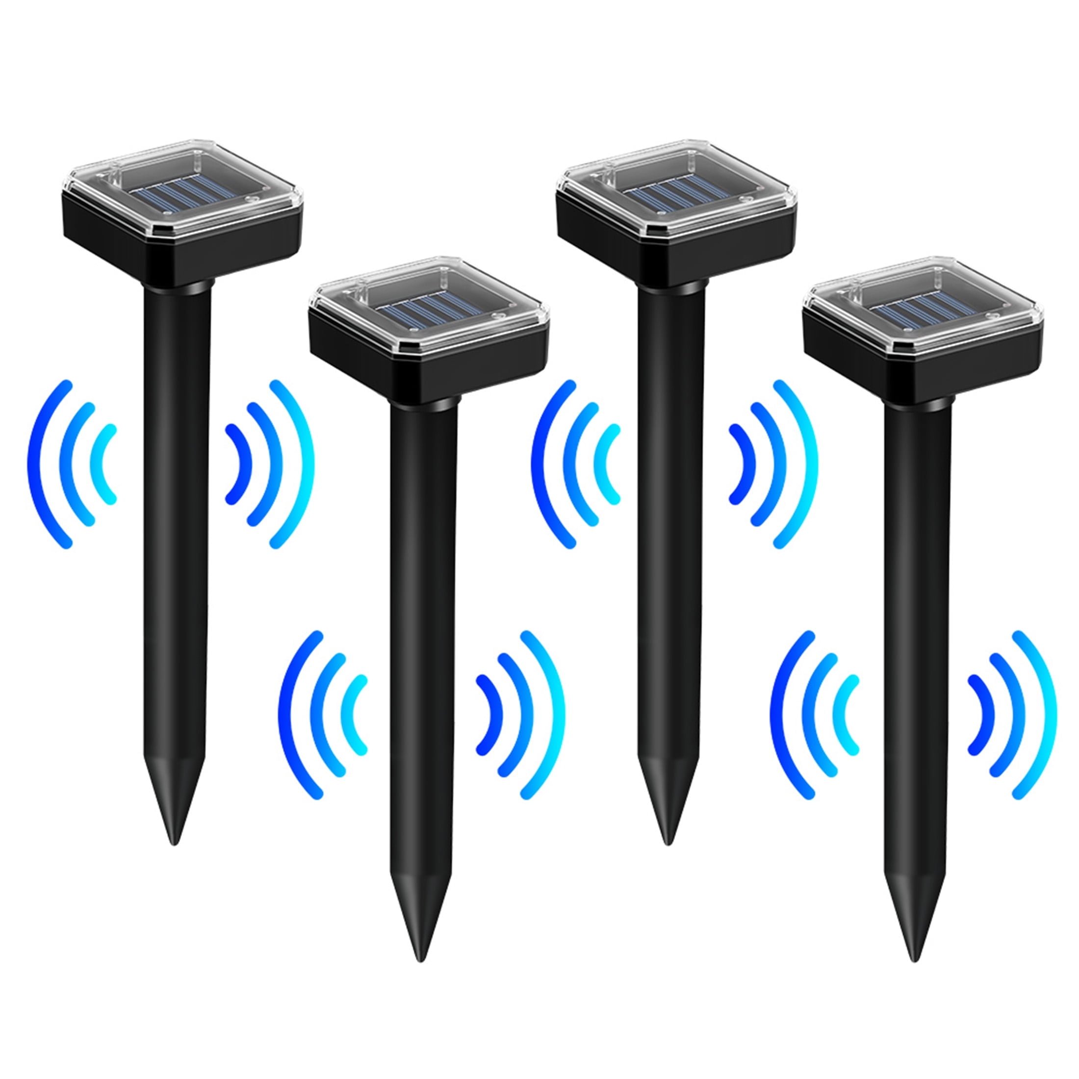 Solar Powered Repeller, 4 Pack Mole Repellent, Gopher Repellent ...