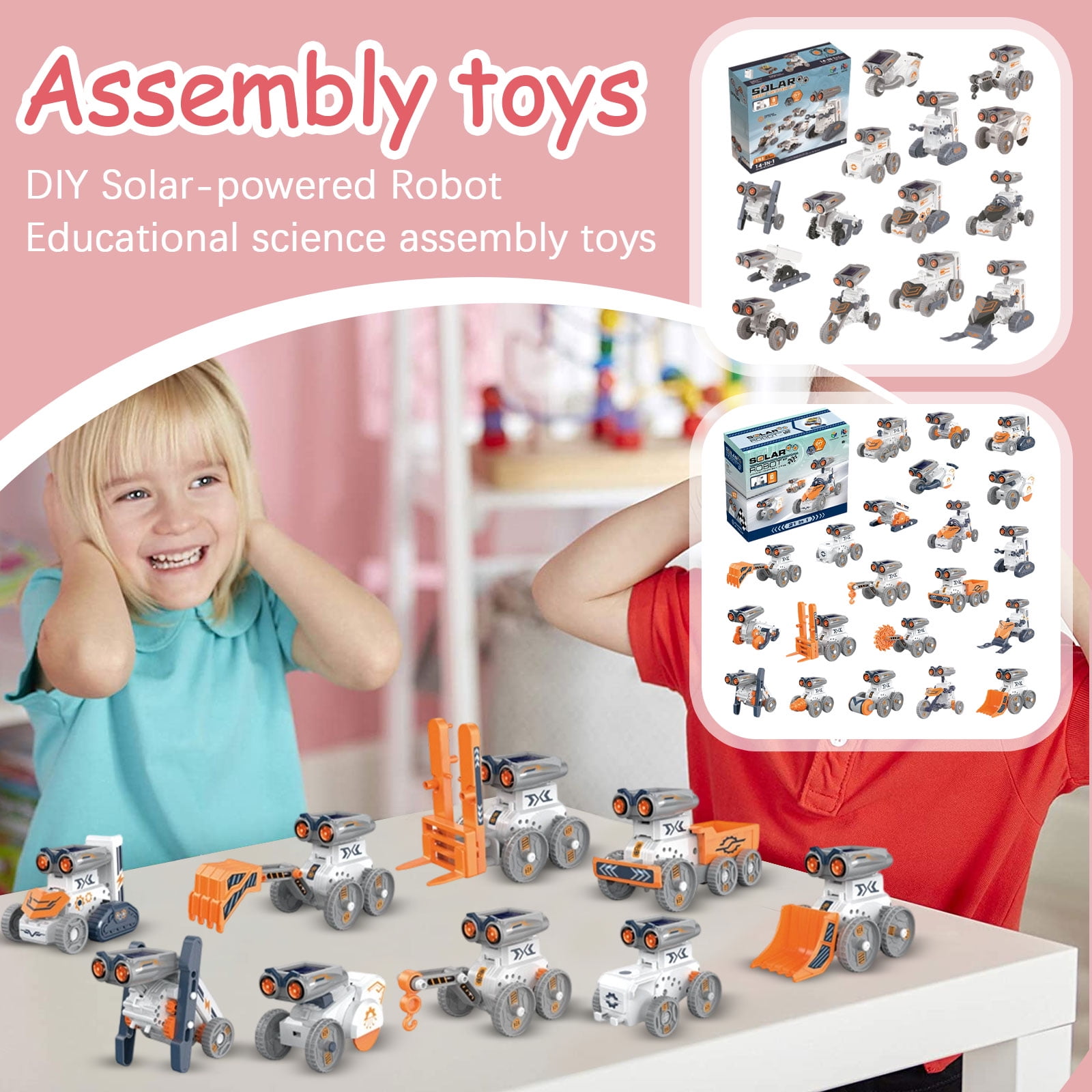 Solar Powered Robot Diy Educational Science Assembly Toy Stem Building