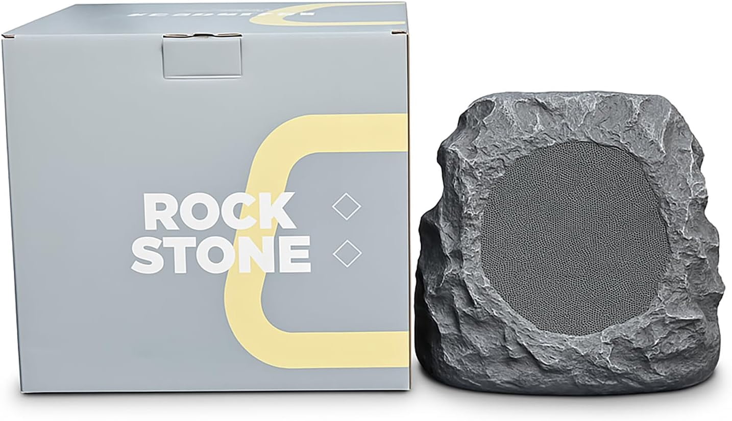 Solar Powered Rock Speakers Outdoor Waterproof IPX7 Rock Speaker with ...