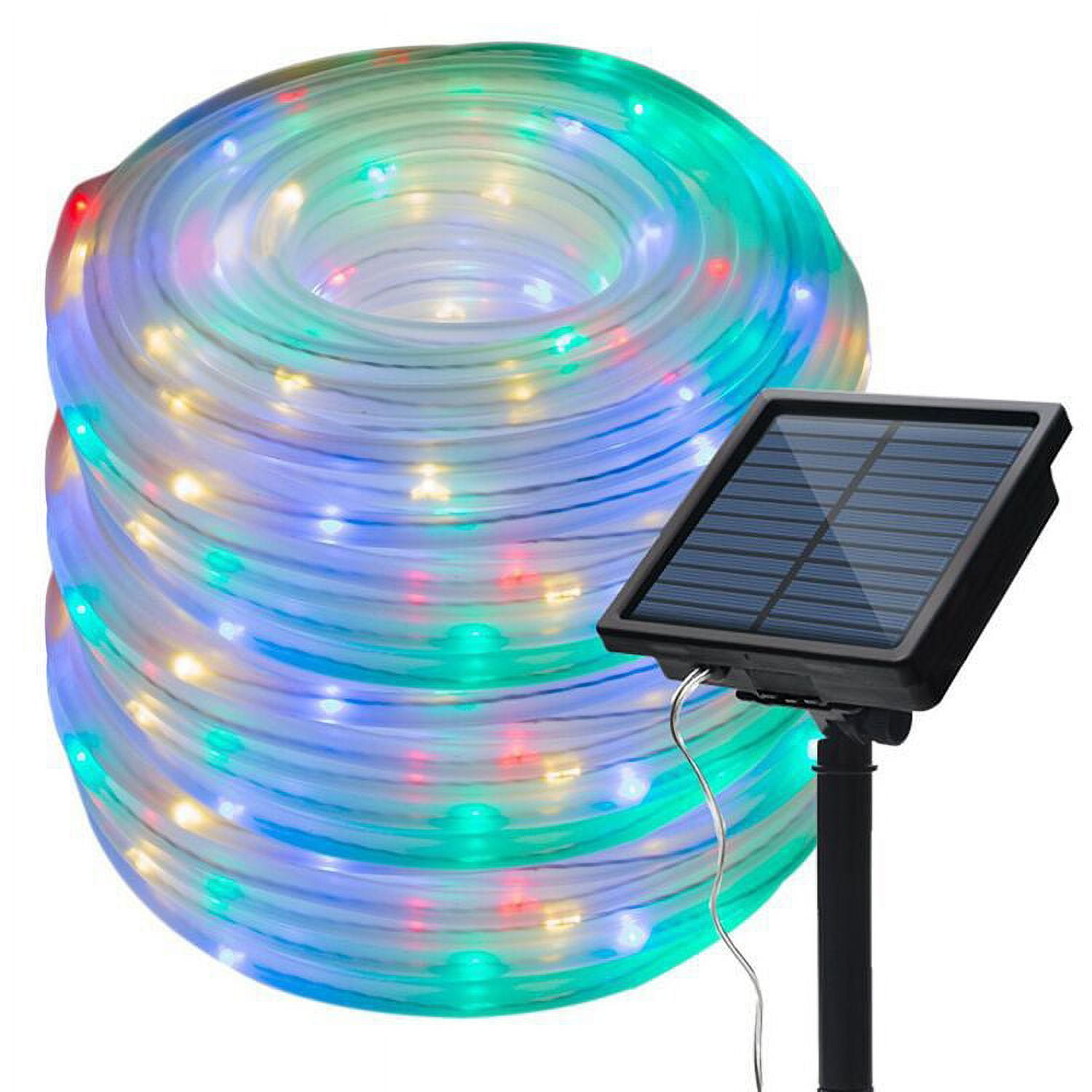 Solar Powered Rope Led String Fairy Lights Strip Waterproof Outdoor ...
