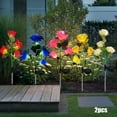 Solar Powered Rose Garden Lights, Waterproof Outdoor LED Decorative ...