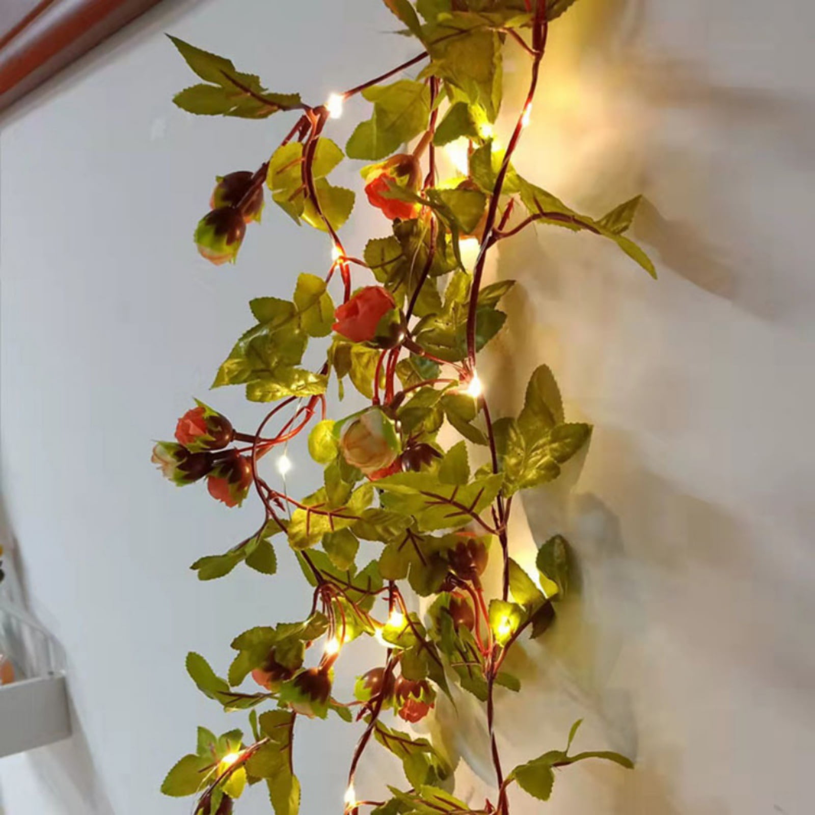 Solar Powered Rose String Lights Waterproof 32.8Ft 100 LED Fairy Lights ...