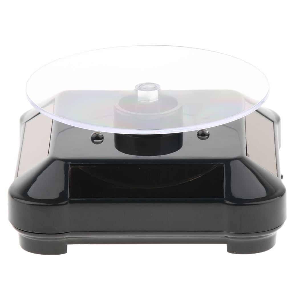Solar Powered Rotating Display Turntable Stand With LED Light For ...