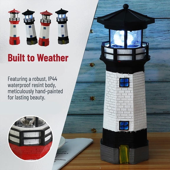 Solar Powered Garden Lights and Lighthouses for Outdoor Decor