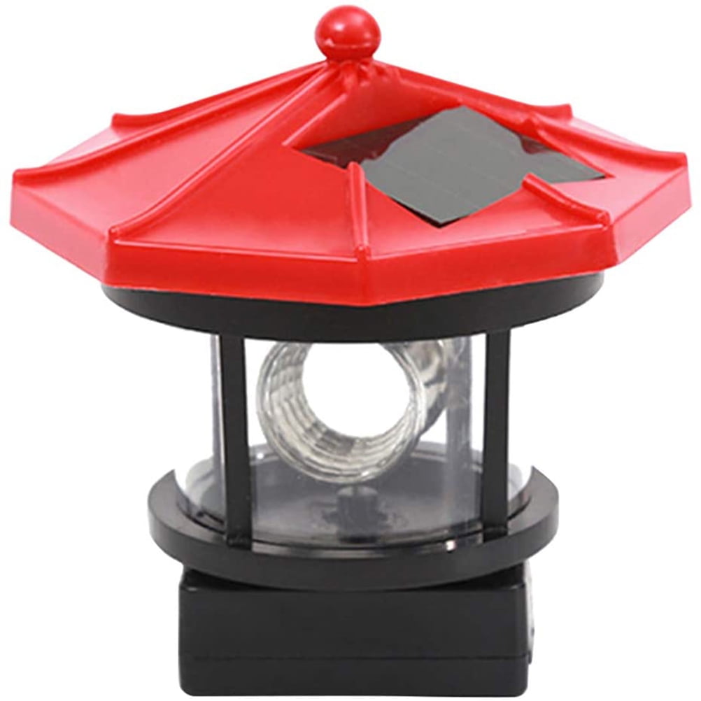 Solar Powered Rotating Lighthouse Light Decorative Lamp for Garden Yard ...