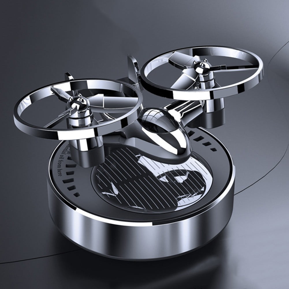 Solar Powered Rotation Helicopter Car Energy Air Freshener Fragrance ...