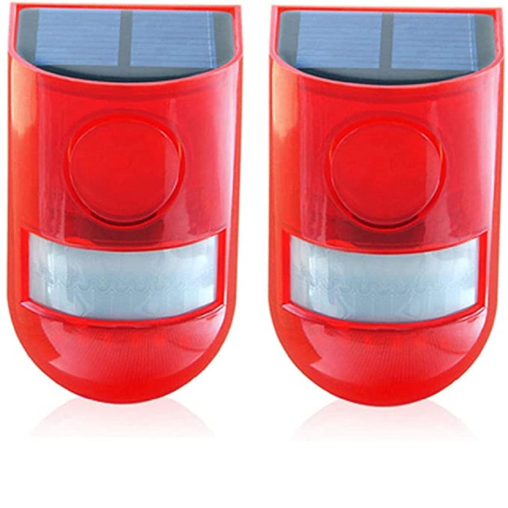 Solar Powered Sound Alarm Strobe Light, IP65 Waterproof Solar Light ...