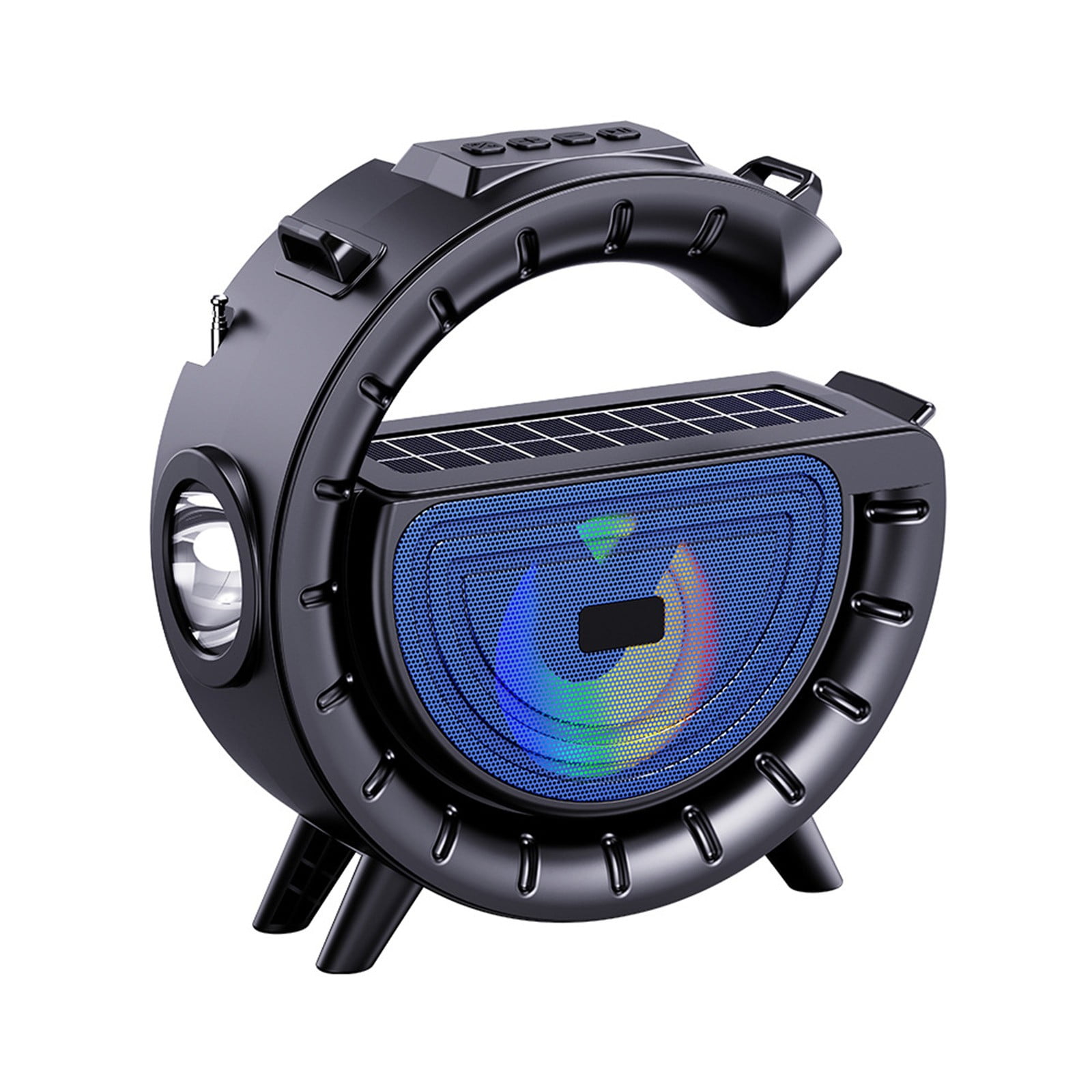 Solar Powered Speaker Flashlight Solar Player Outdoor Convenient ...