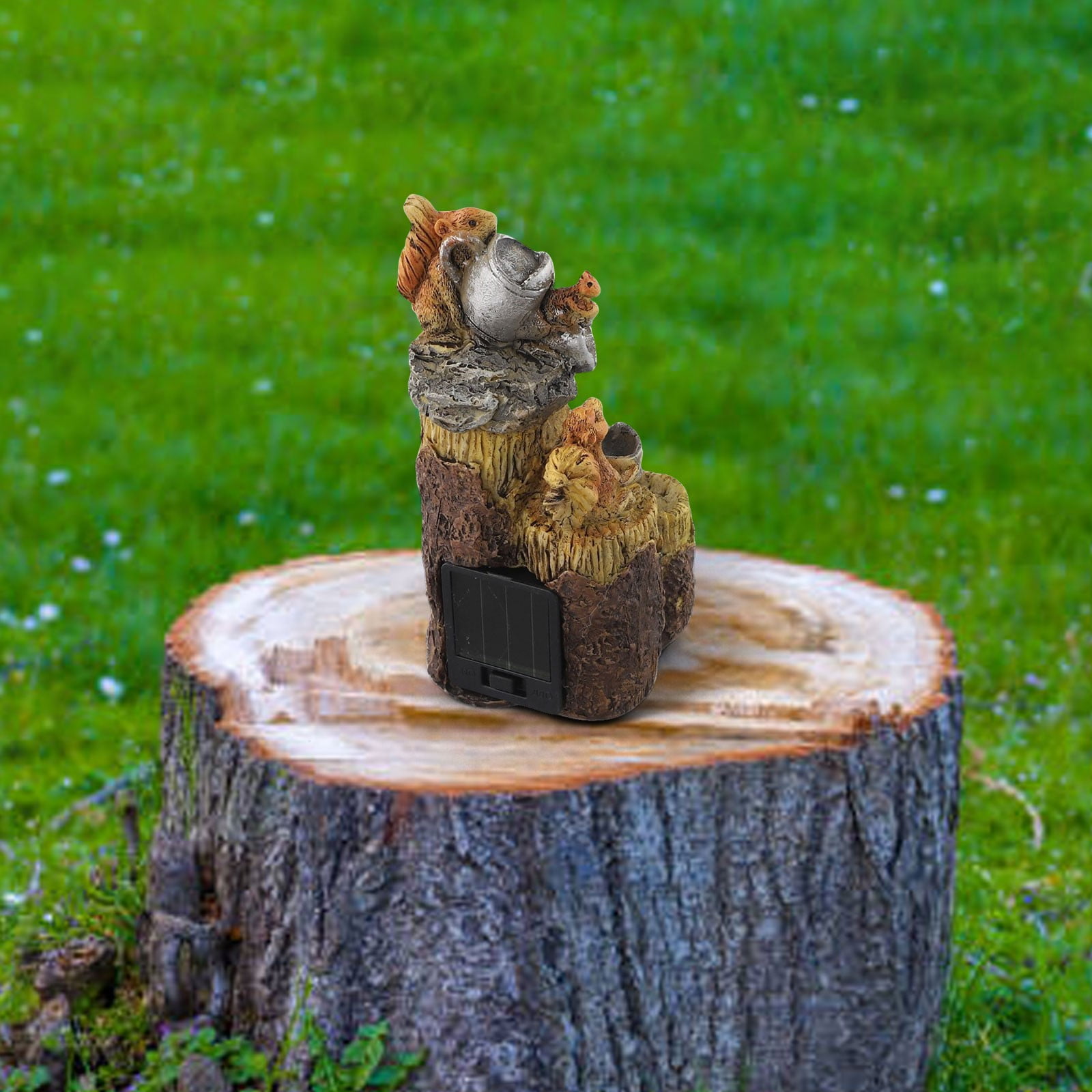 Solar-Powered Squirrel Garden Sculpture,LED Light Animal Lamp,Outdoor ...