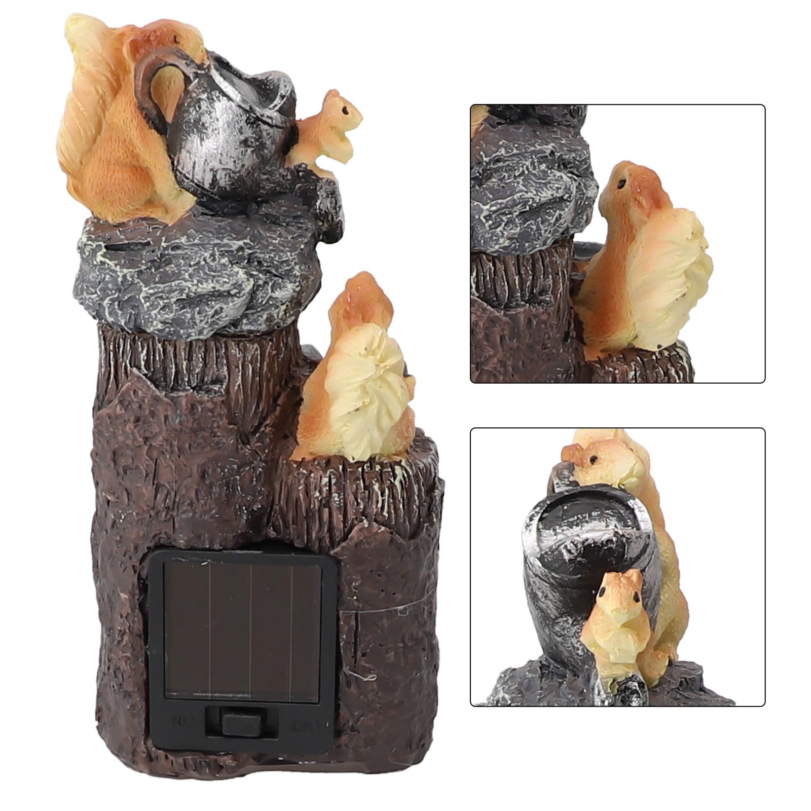 Solar Powered Squirrel LED Light Garden Ornament Animal Lamp Outdoor ...