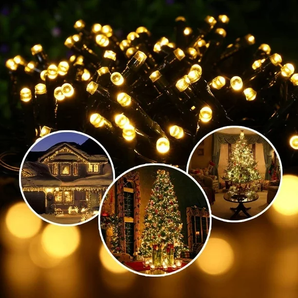 Solar Powered String Lights, Twinkle Star 72ft 200 LED Outdoor ...