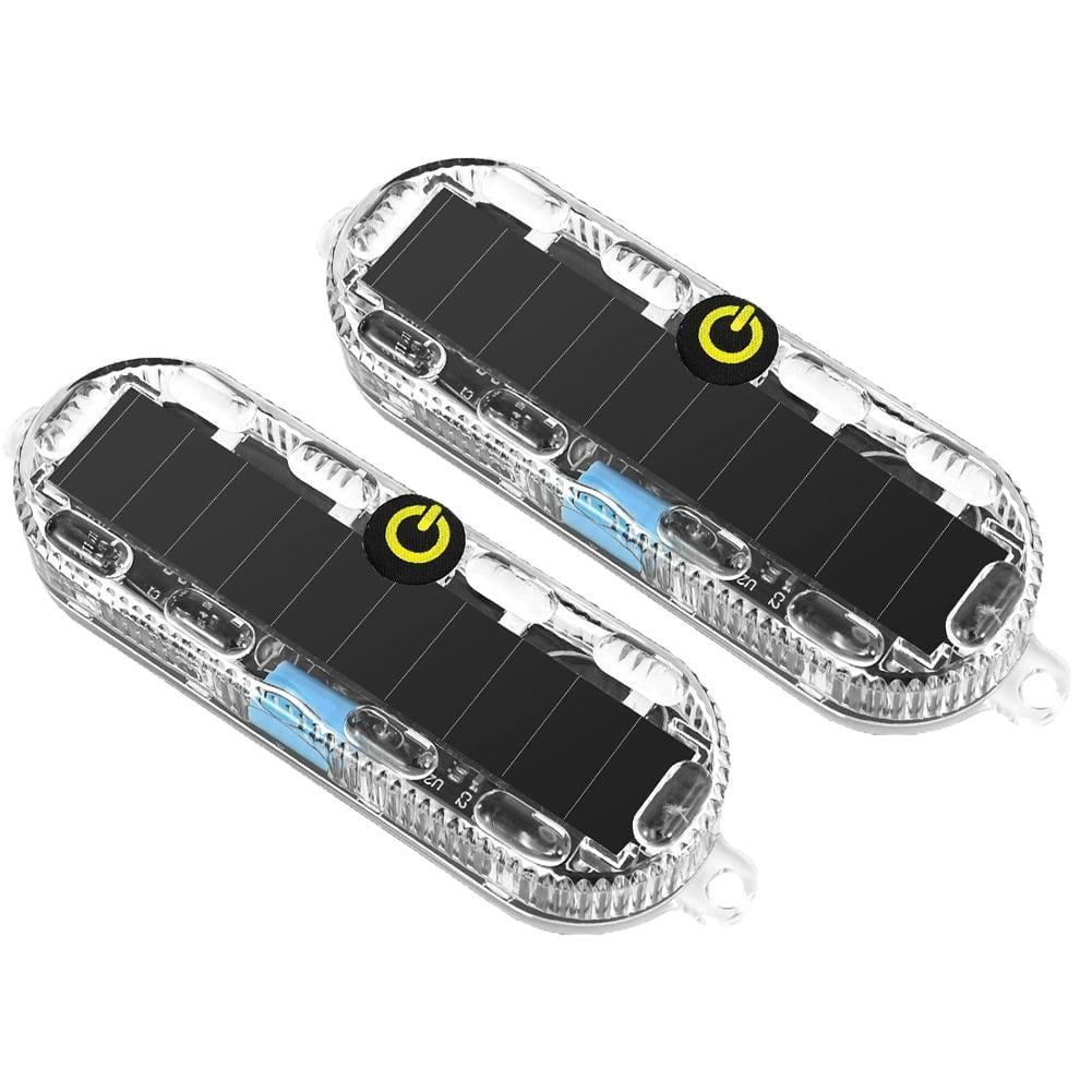 Solar Powered Strobe Warning Light, LED Emergency Vehicle Flashing ...