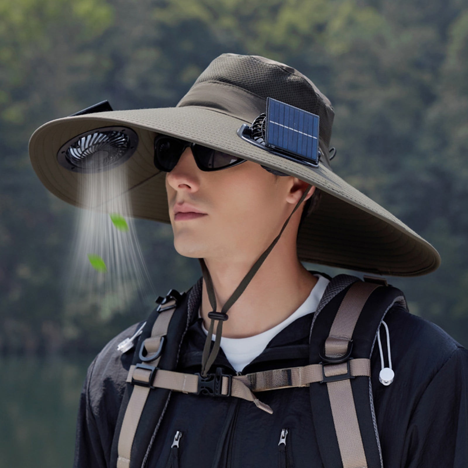 Solar Powered Sun Hat With Built In Fan For Outdoor Work Sports And ...