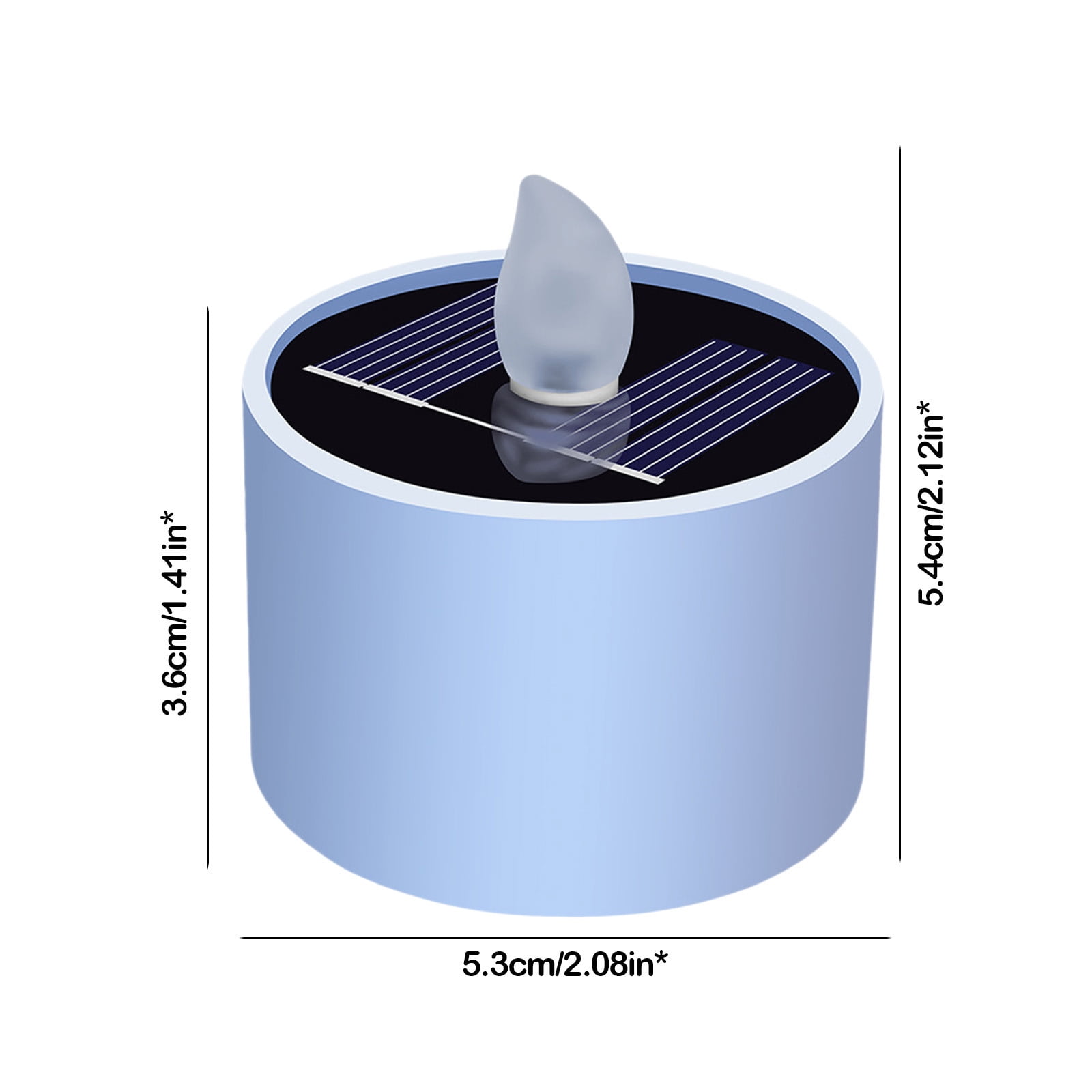 Solar Powered Tea Light Waterproof Rechargeable Candles, White ...