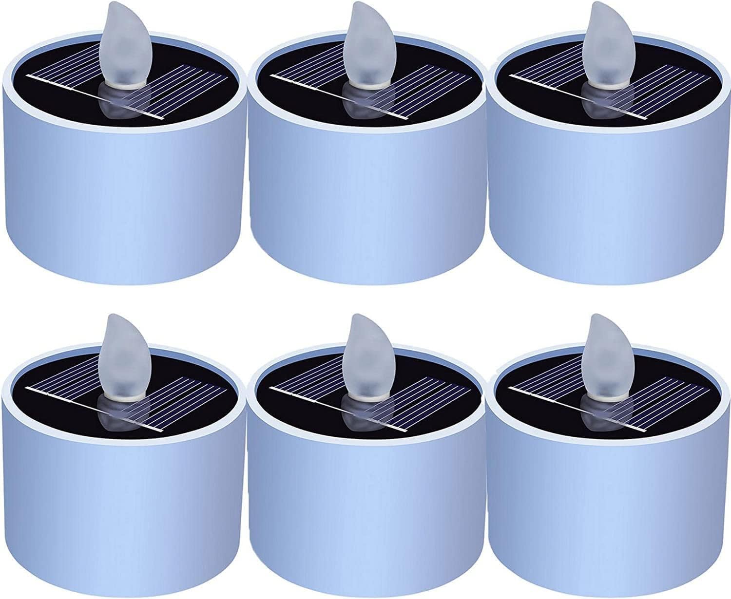 Solar Powered Tealight Candles, Solar Candles Outdoor Waterproof, Solar ...