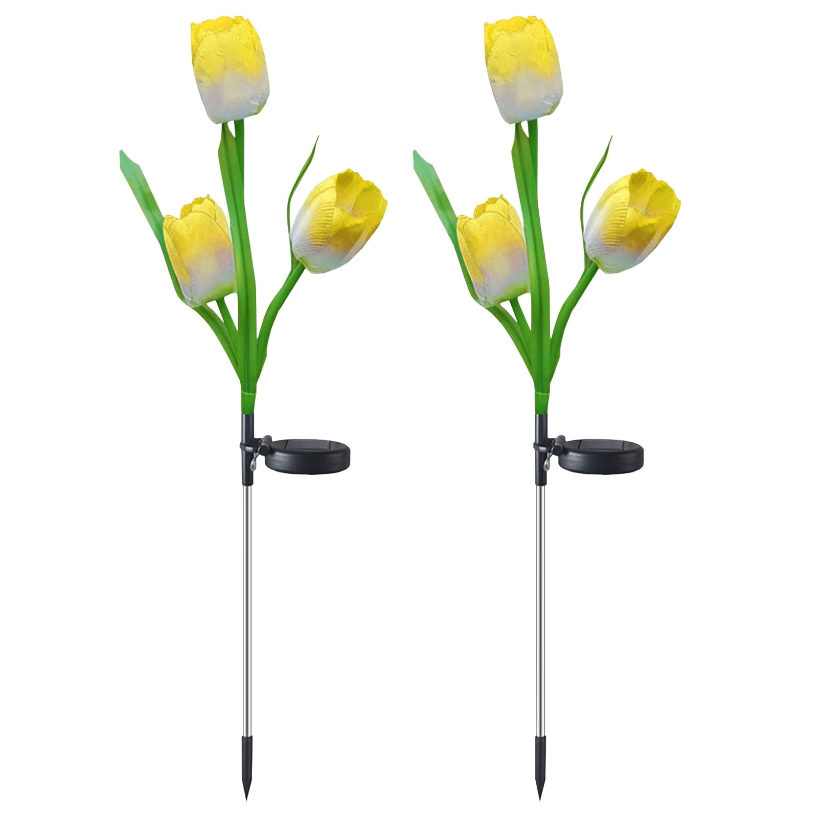 Solar Powered Tulip Flower Lights Garden Lights 4 Colors Waterproof LED ...