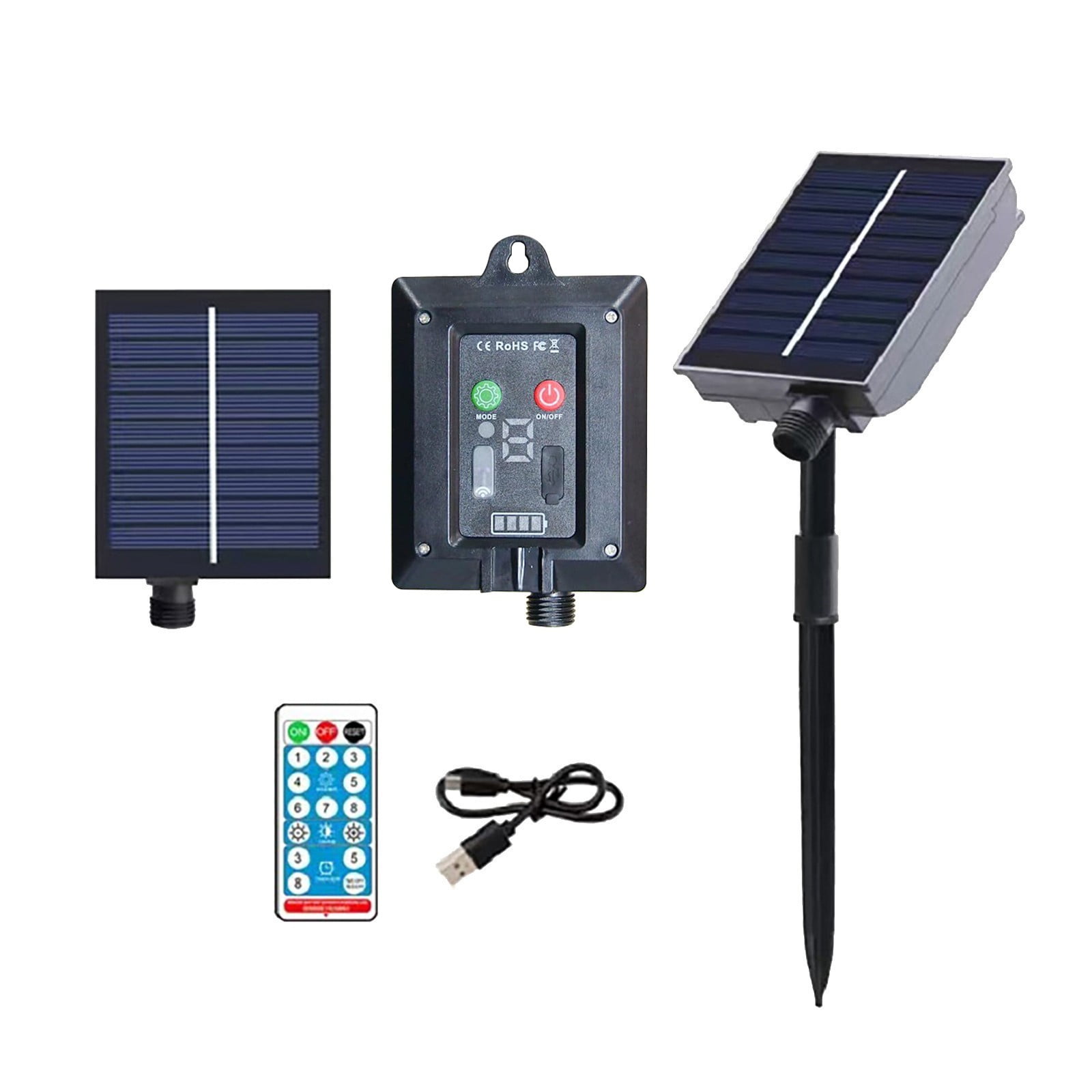 Solar Powered Umbrella Lights with Remote Control | 8 Lighting Modes ...