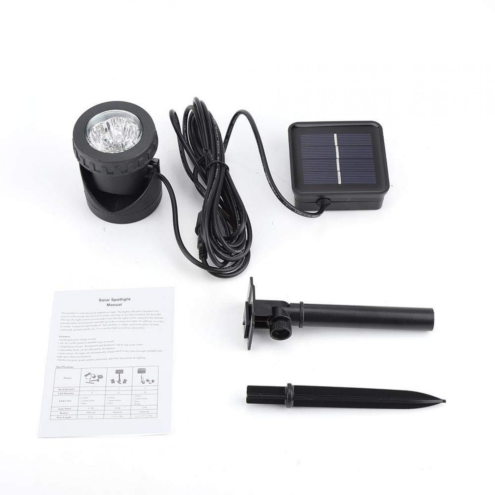 Solar Powered Underwater Submarine Lamp Spotlight Outdoor Garden Pond ...