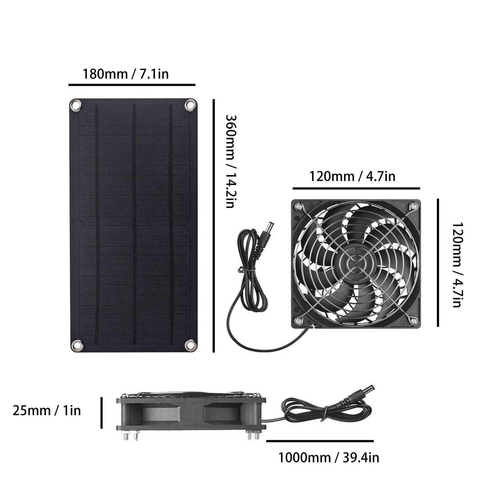 Solar Powered Ventilation Fan Kit, Monocrystalline Panel, Automatic ...