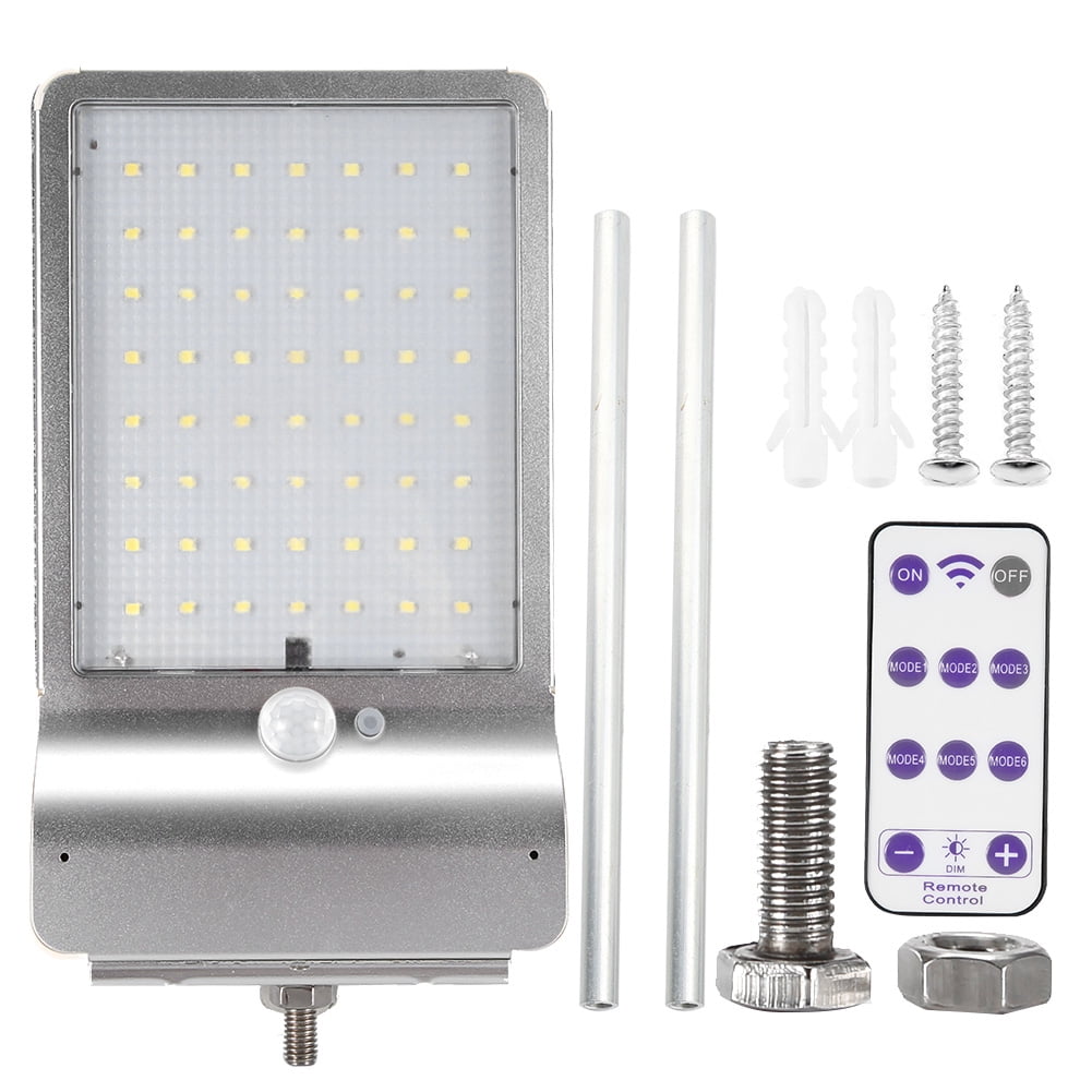 Solar Powered Wall Light Human Body Sensor 56LED with Remote Control ...