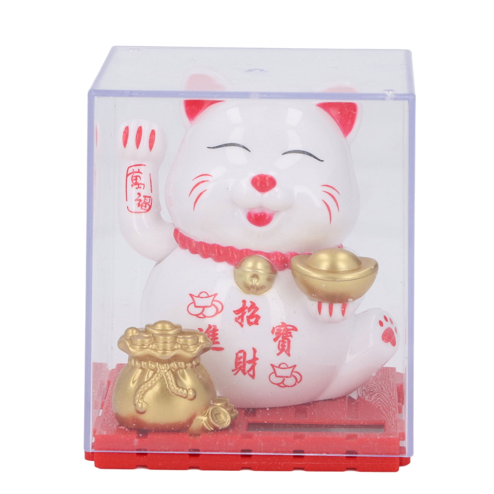 Solar Powered Waving Cat, Lucky Fortune Wealth Decor For Desk, Car Home ...
