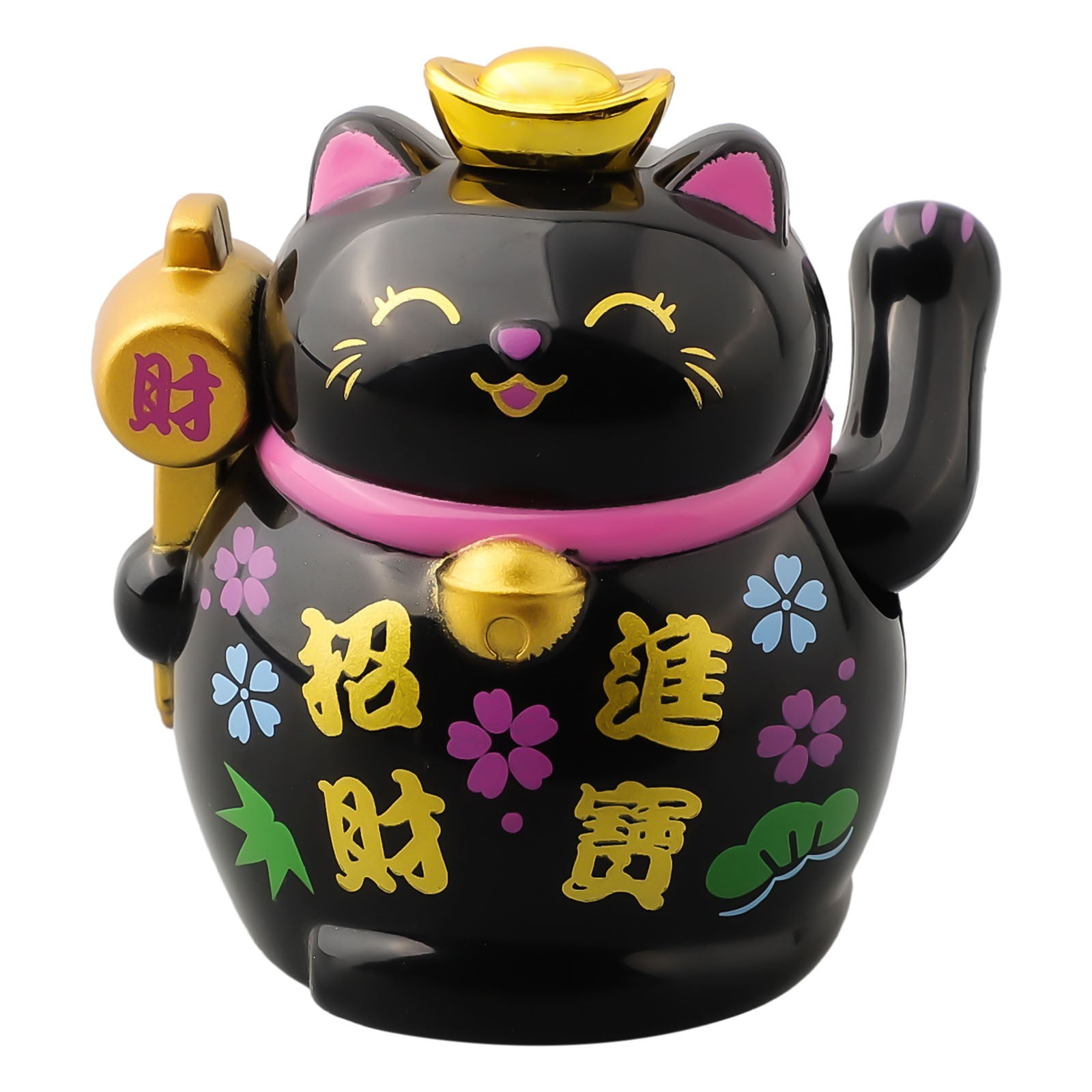 Solar Powered Waving Hand Lucky Cat Car Decoration for Home and Office ...