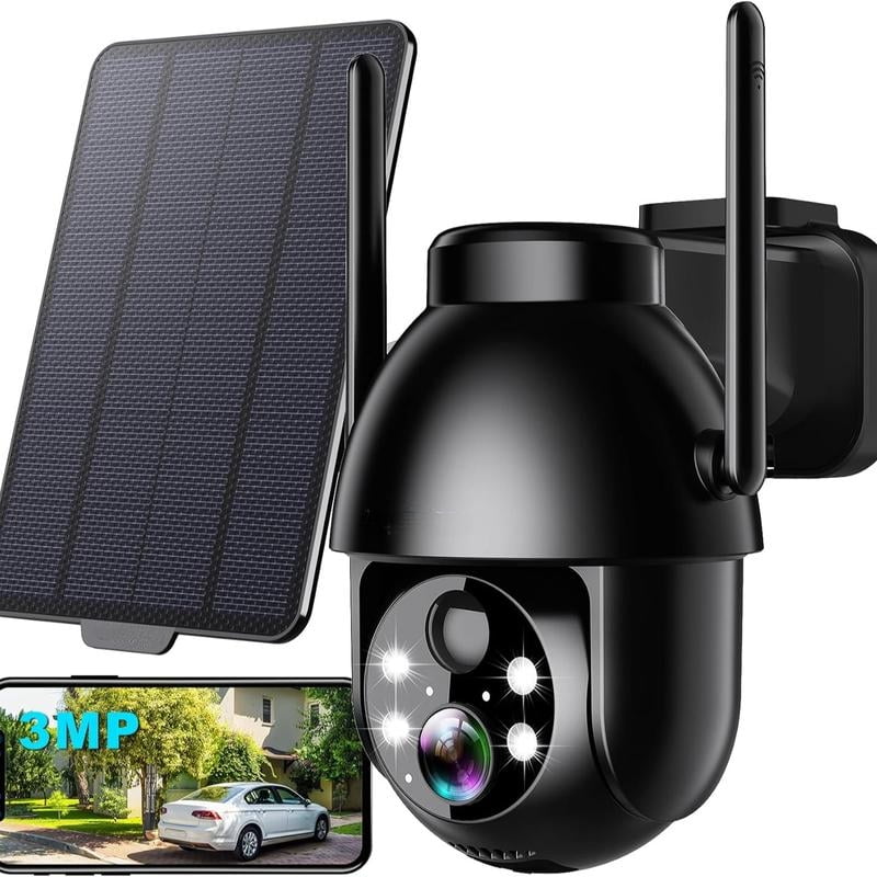 Solar-Powered WiFi Security Camera with Spotlight – 1080P HD, PIR ...