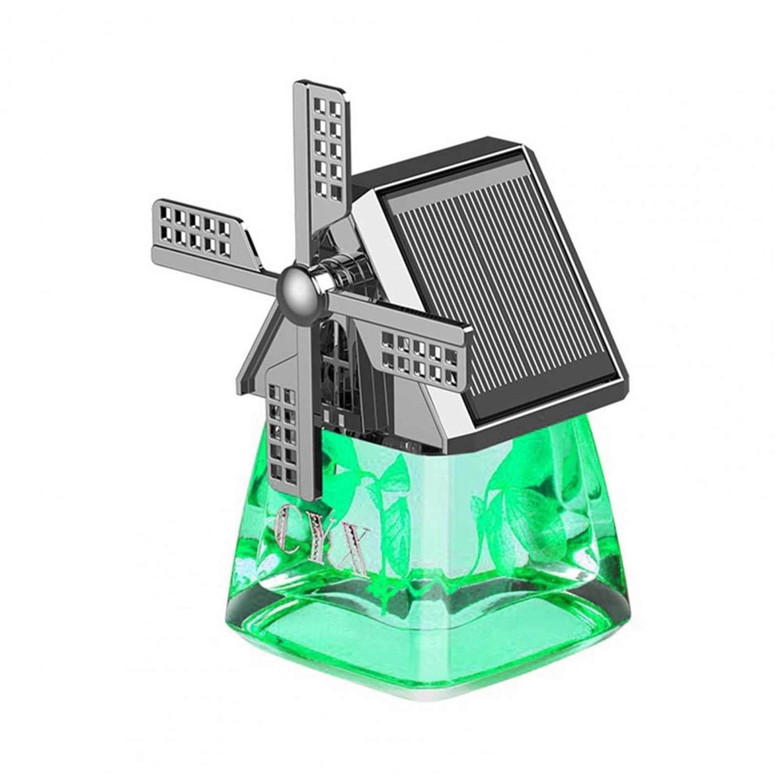 Solar Powered Windmill Car Air with Long Lasting Aromatherapy Fragrance ...