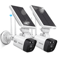 Solar Powered 3.0MP WiFi Surveillance Cameras, 2-Pack - Outdoor ...