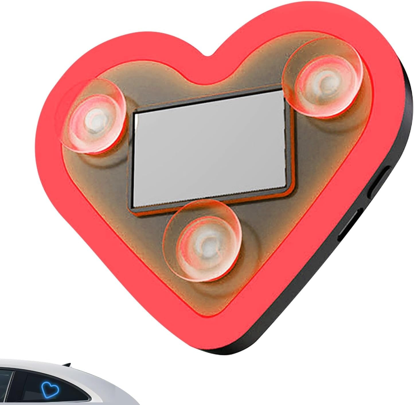 Solar Powered Wireless LED Heart Shape C-Pillar Neon Light, 2026 New ...