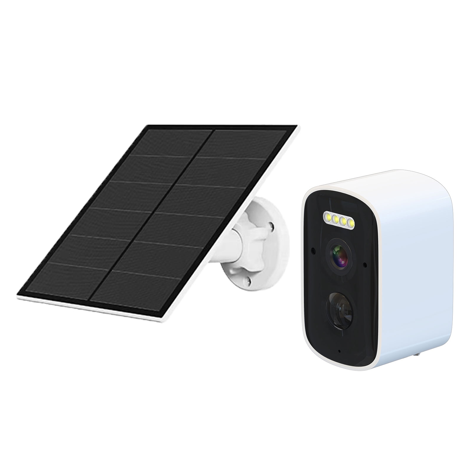 Solar Powered Wireless Security Camera 2K 4MP Wall Mount Smart WiFi ...