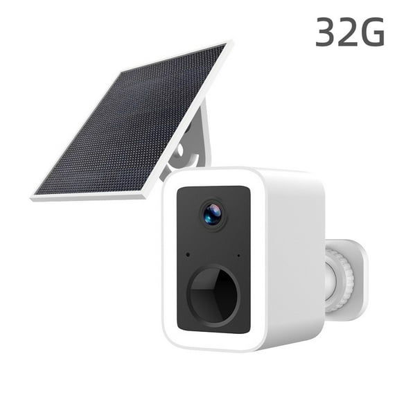Solar-Powered Wireless Security Camera with Rechargeable Battery, Alarm ...