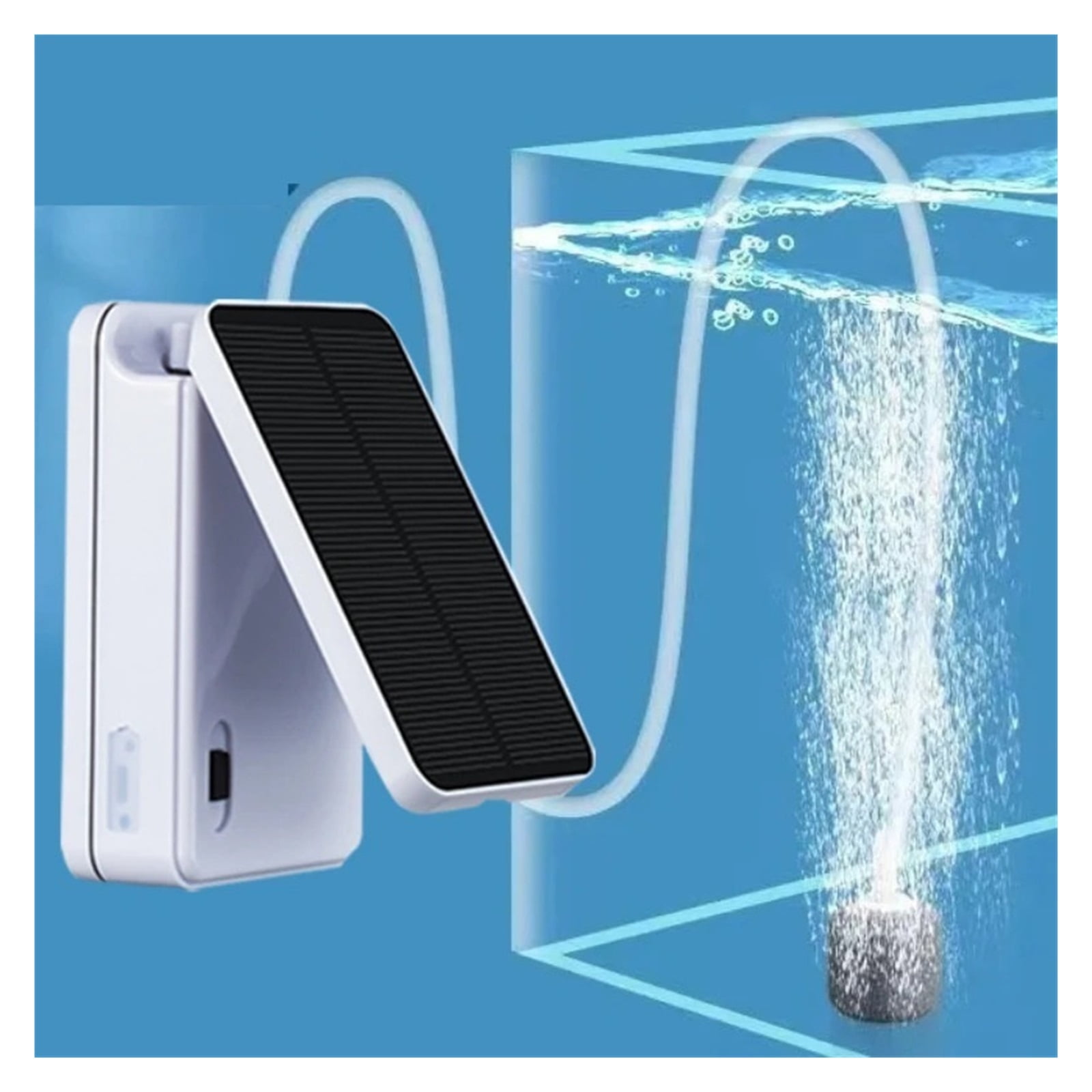Solar Powers Chargings Oxygenator Fish Tanks Aquarium Air Pump Fishing ...